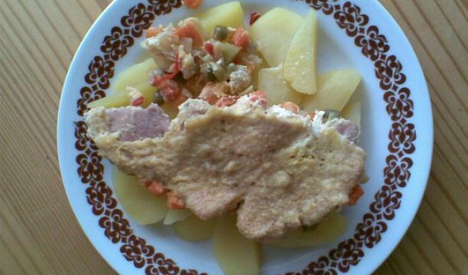 Obrácené řízky na zelenině - Recepty.cz - On-line kuchařka